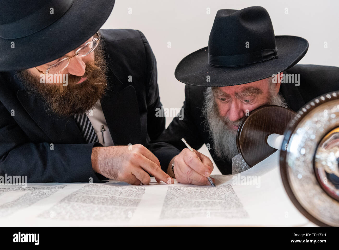 Dresden, Germany. 16th June, 2019. Elad Cohen (l), writer of the new ...