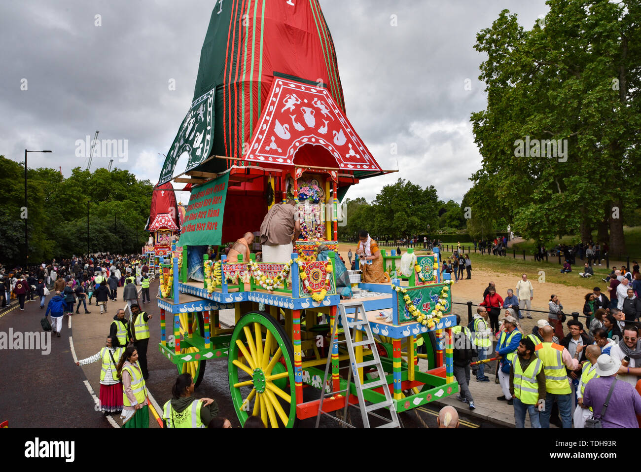 Hyde Park, London, UK. 16th June 2019. The Hari Krishna Rathayatra ...