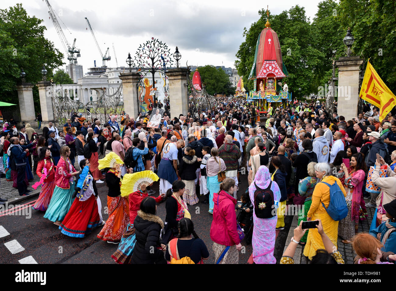 Hyde Park, London, UK. 16th June 2019. The Hari Krishna Rathayatra ...