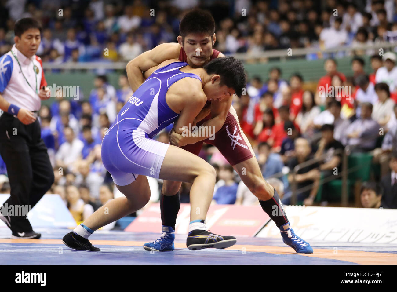 Komazawa Olympic Park Gymnasium, Tokyo, Japan. 16th June, 2019. (Top-Bottom) Tomohiro Inoue, Nao ...