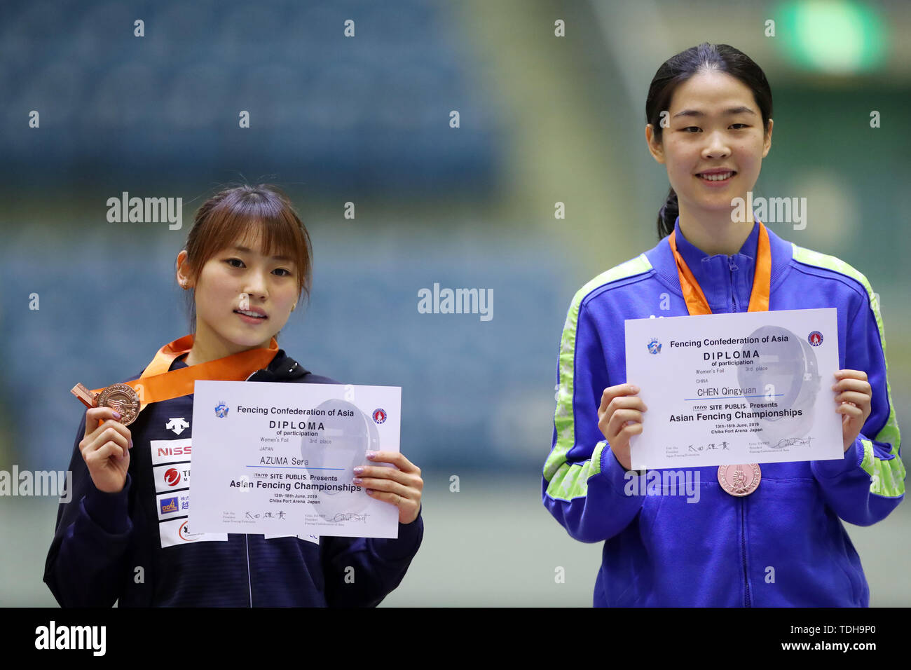 Chiba Port Arena, Chiba, Japan. 15th June, 2019. (L-R) Sera Azuma (JPN ...