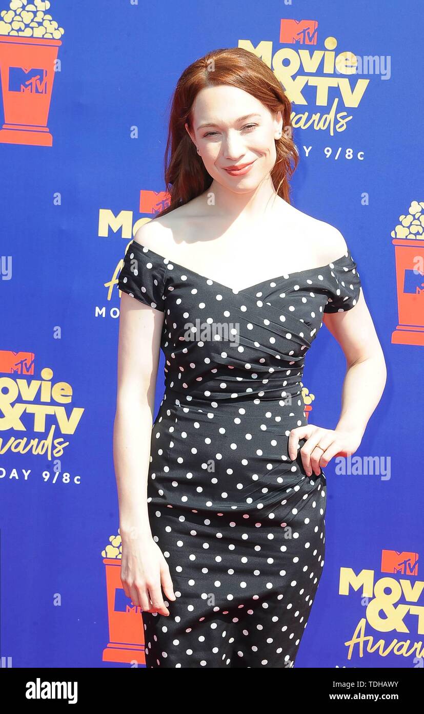 Los Angeles, USA. 16th June 2019. Rhian Rees attends the 2019 MTV Movie ...