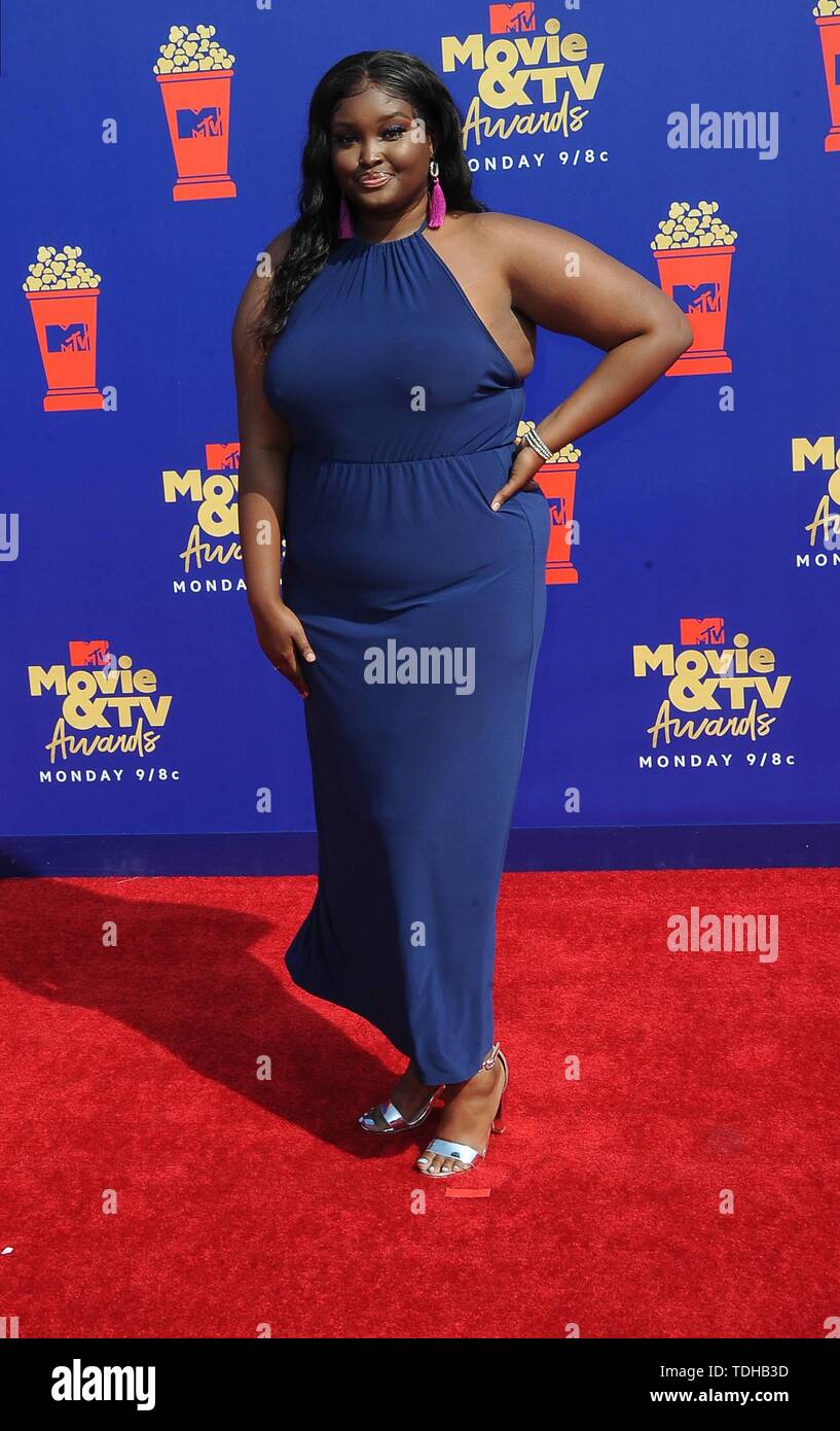 Los Angeles, USA. 16th June 2019. Kim Maina attends the 2019 MTV Movie ...
