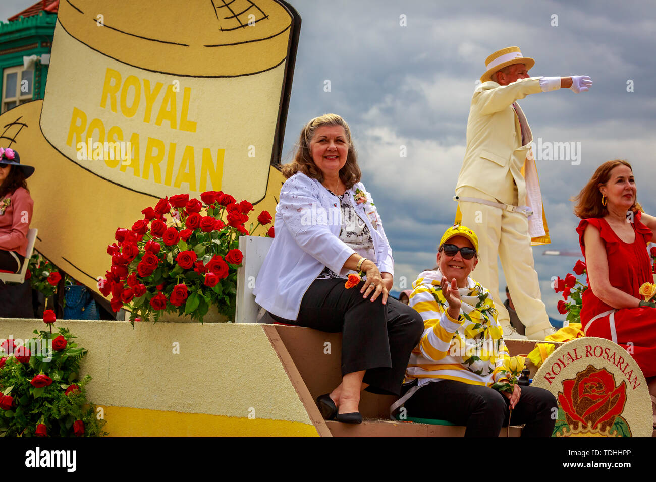 Portland, Oregon, USA - June 8, 2019: Royal Rosarian Foundation Float ...
