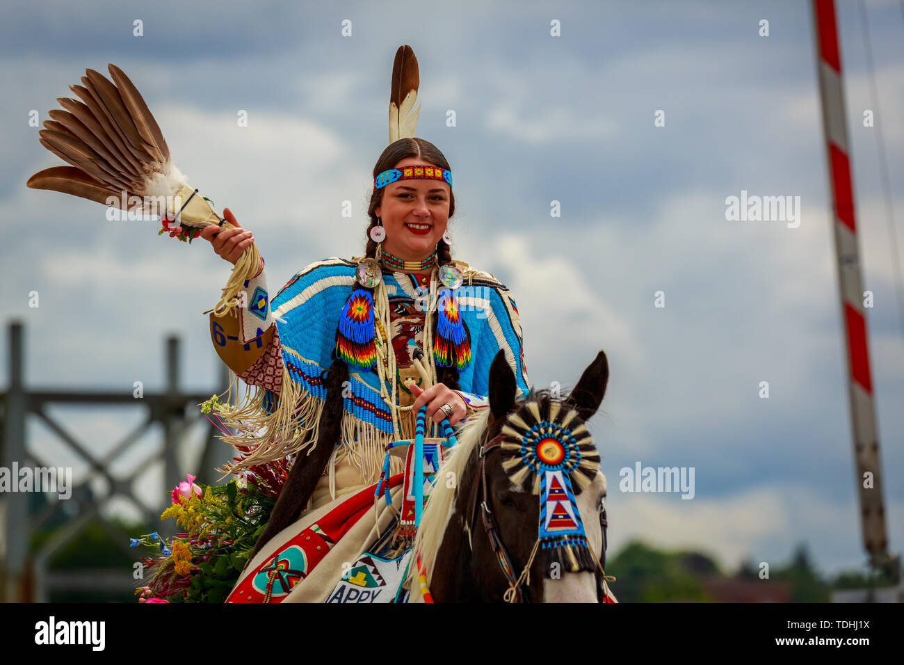 Portland, Oregon, USA - June 8, 2019: Happy Canyon Princess in the ...