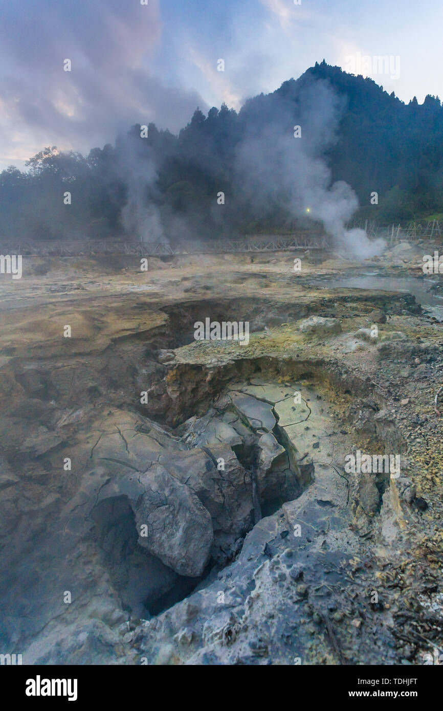 Portugal, Azores, Sao Miguel Island, Furnas, Lago das Furnas lake ...