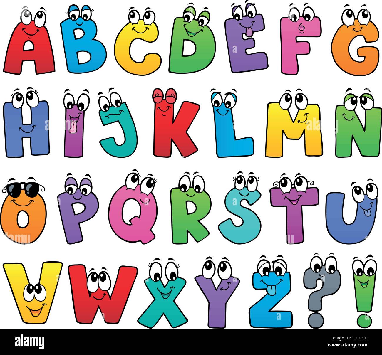 Cartoon alphabet topic image 1 - eps10 vector illustration Stock Vector ...