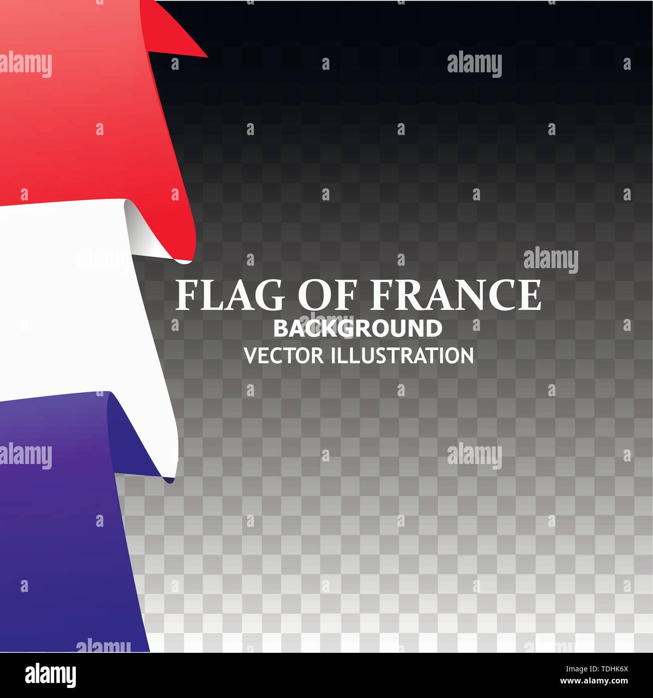 Banner illustration with flag. Bright background with flag of France ...