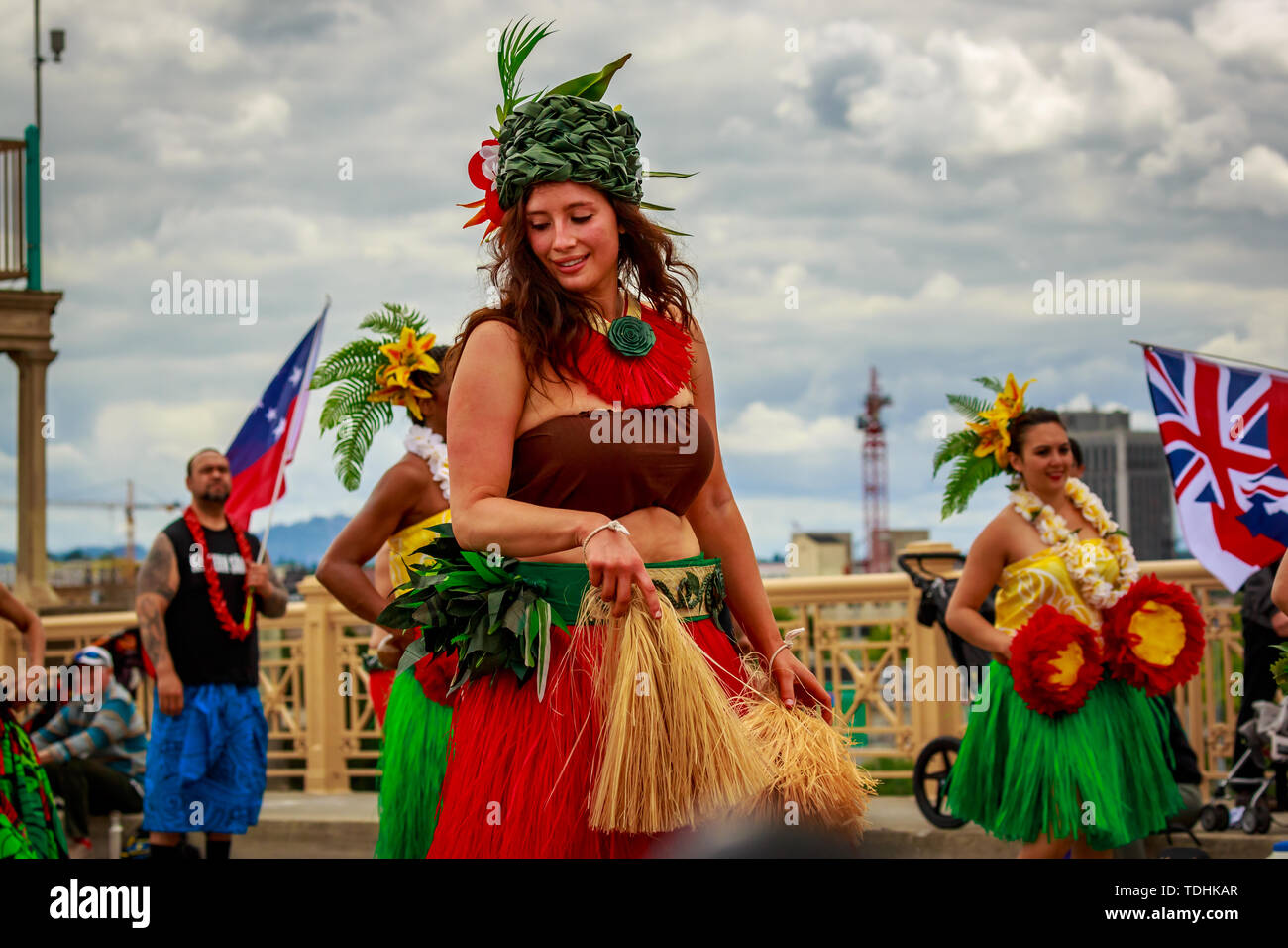 Portland, Oregon, USA - June 8, 2019: Teva Oriata Polynesian Dance ...