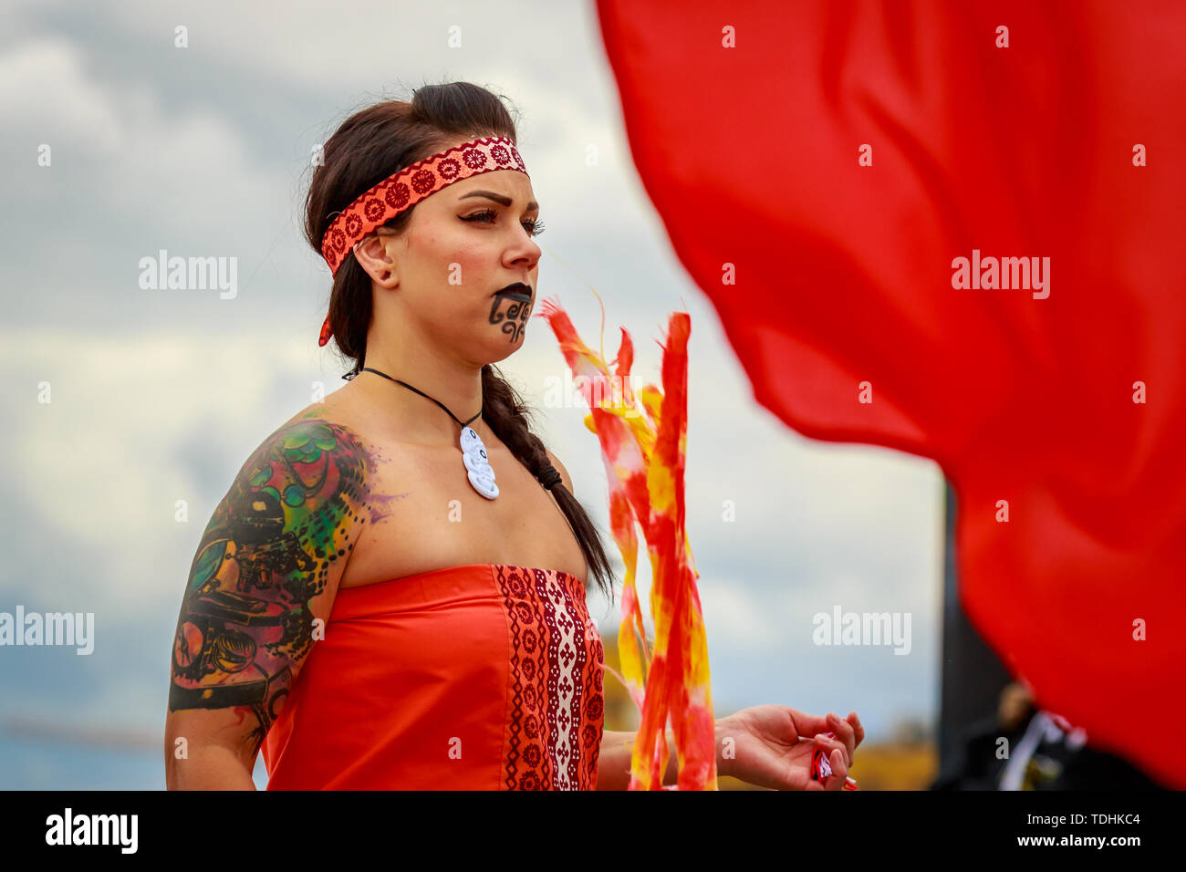 Portland, Oregon, USA - June 8, 2019: Teva Oriata Polynesian Dance ...