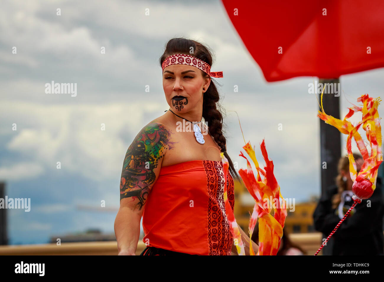 Portland, Oregon, USA - June 8, 2019: Teva Oriata Polynesian Dance ...