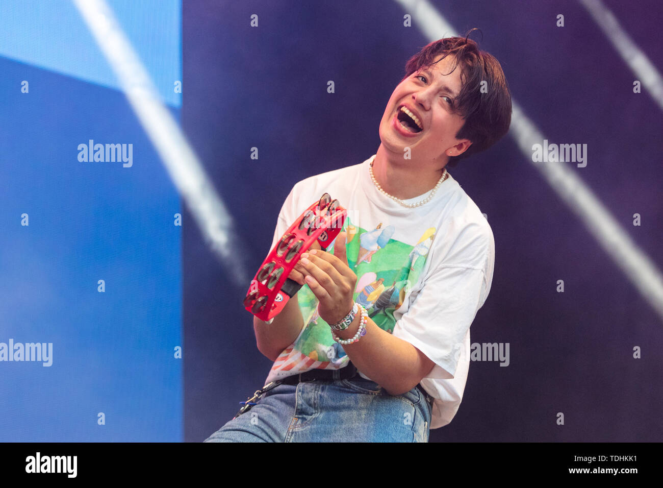 Oslo, Norway - June 15th, 2019. The Norwegian indie pop band Boy Pablo ...