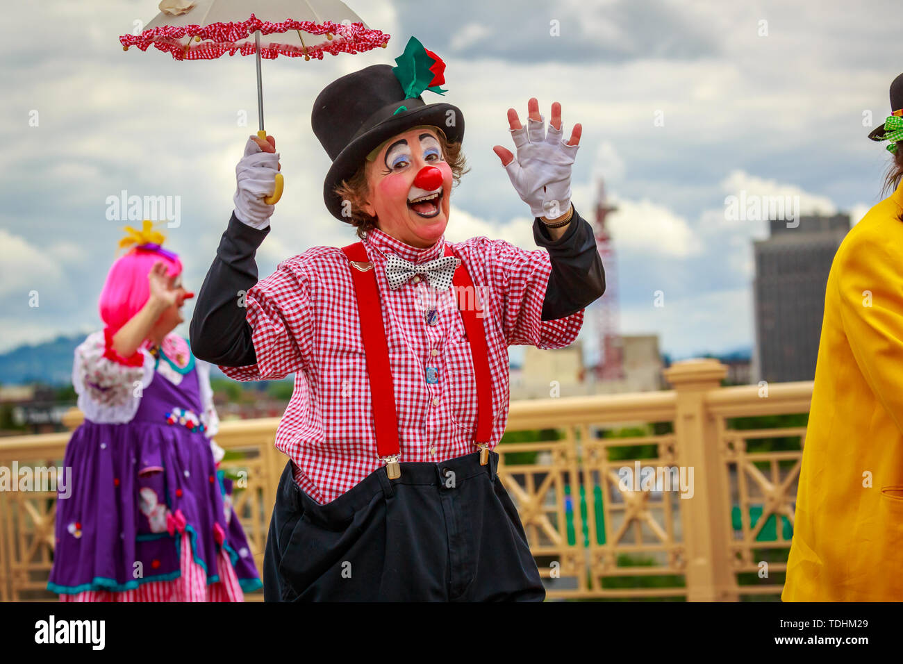 Portland, Oregon, USA - June 8, 2019: Rose Festival Circus Corps in the ...