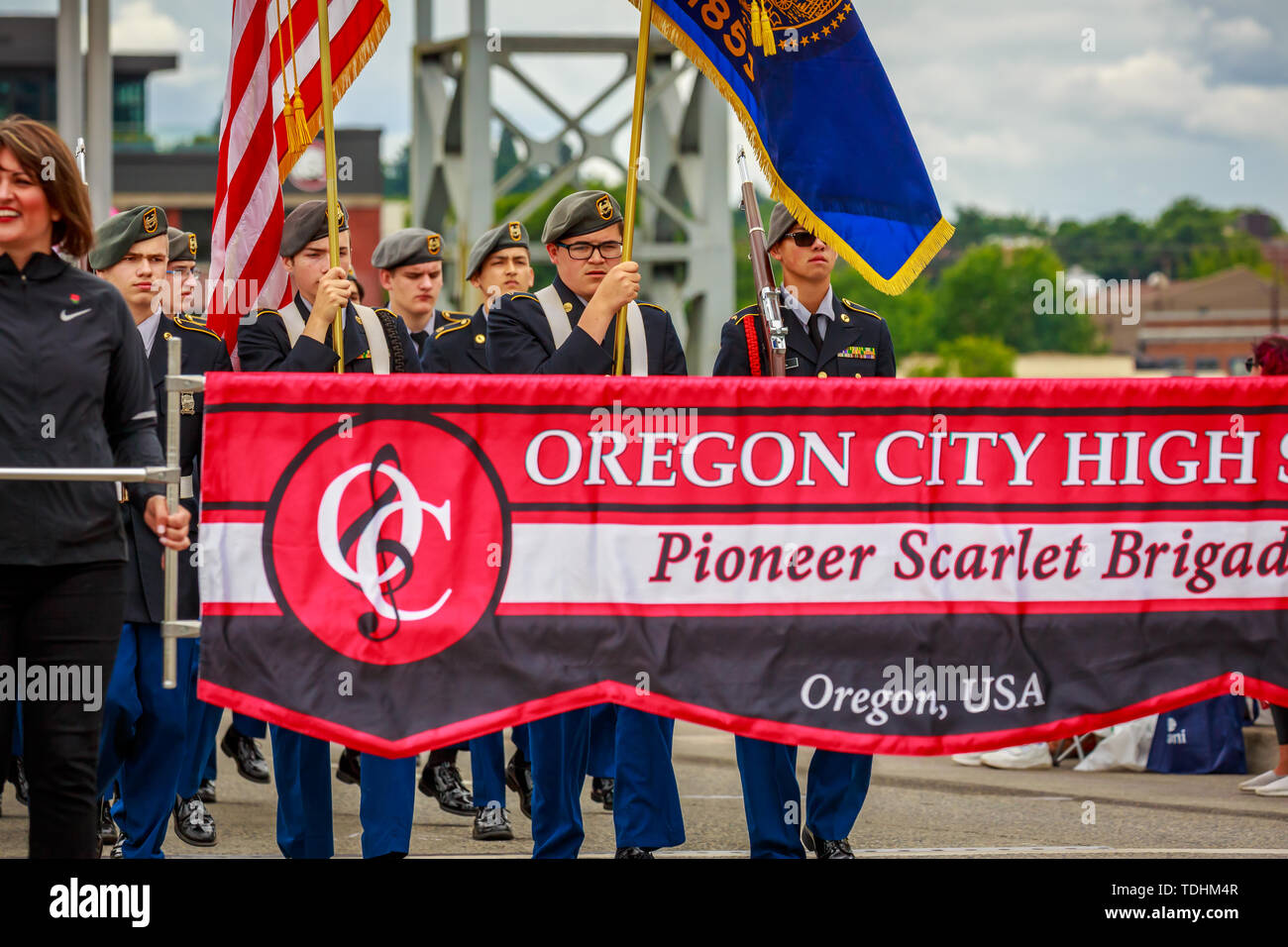 Portland, Oregon, USA - June 8, 2019: Oregon City High School Marching ...