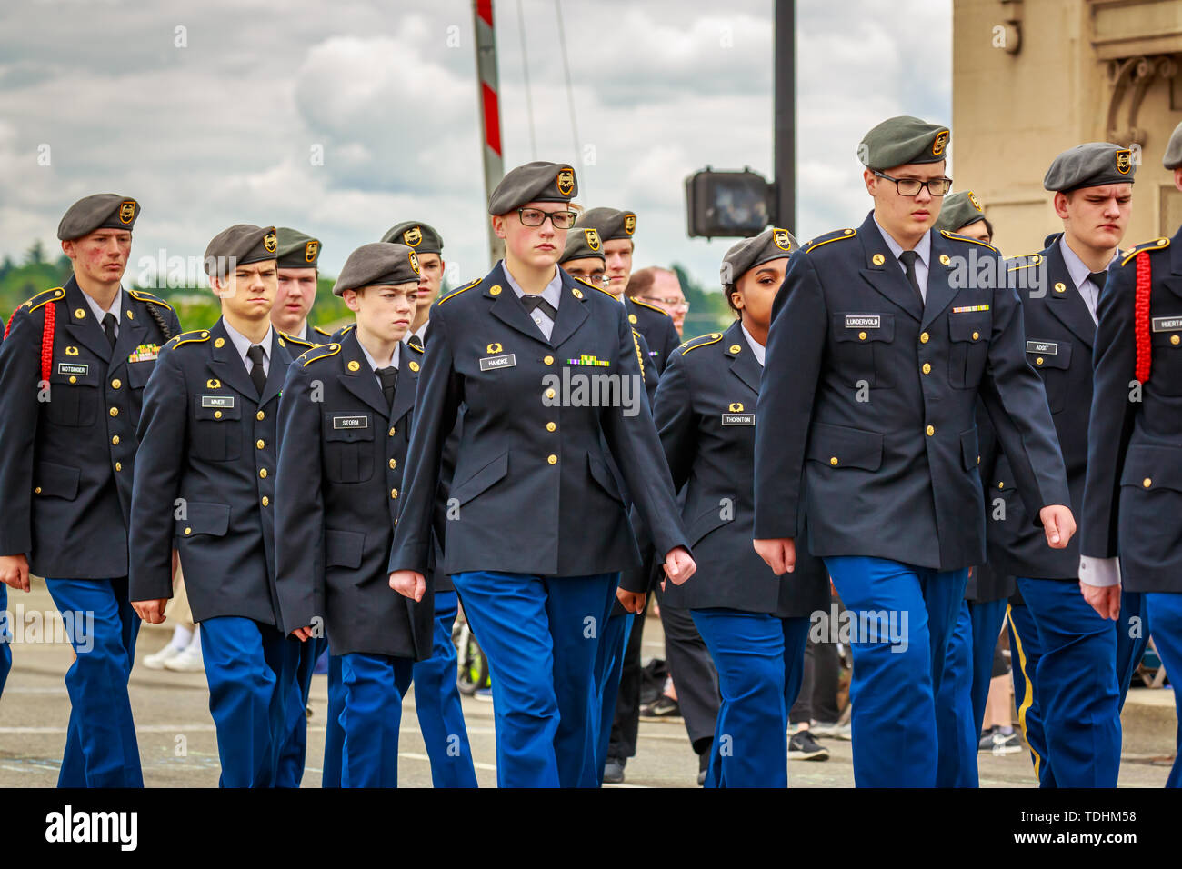 Portland, Oregon, USA - June 8, 2019: Oregon City High School Marching ...