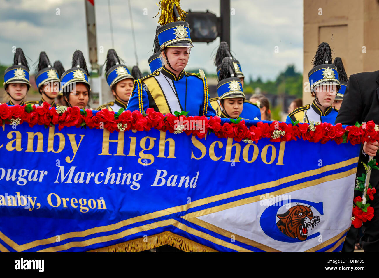 Portland, Oregon, USA - June 8, 2019: Canby High School Marching Band ...