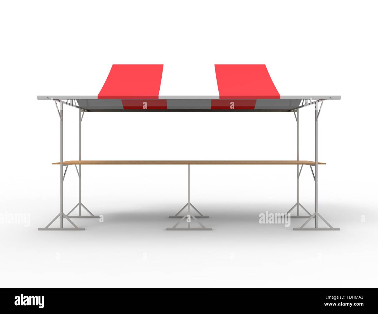 3d rendering of a market stall isolated in white studio background ...