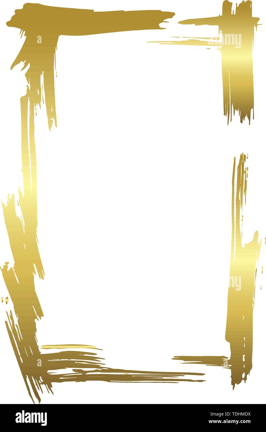 Vector Set of dry brush frames. Hand drawn artistic frames. Grunge ...