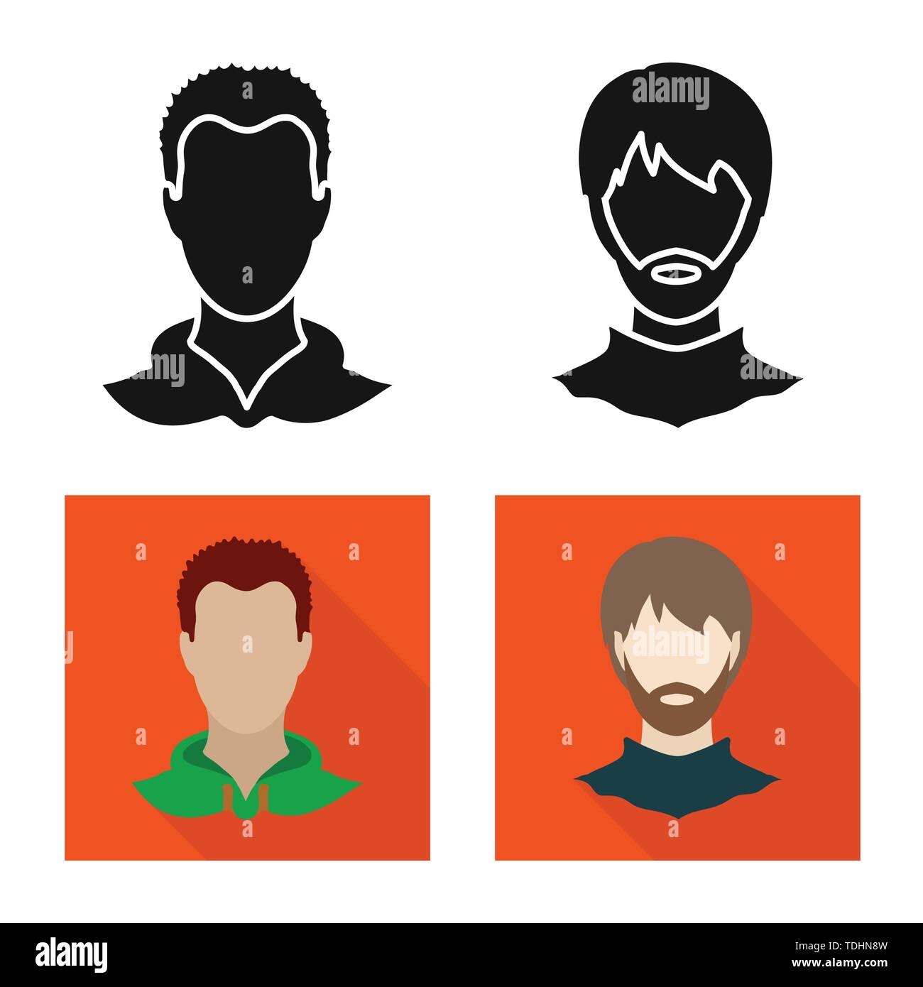 Vector illustration of professional and photo sign. Set of professional ...