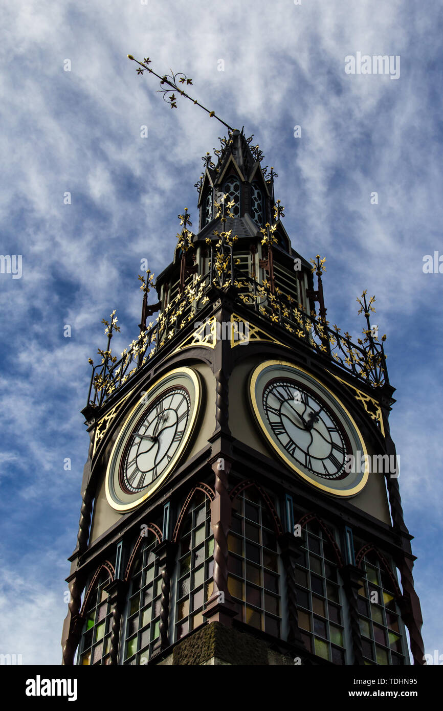 Damage to Commemorative clock tower near Christchurch Cathedral ...