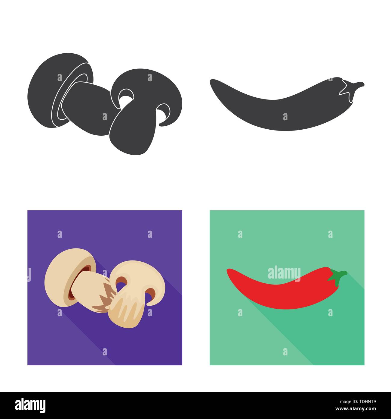 Vector illustration of taste and product icon. Collection of taste and ...
