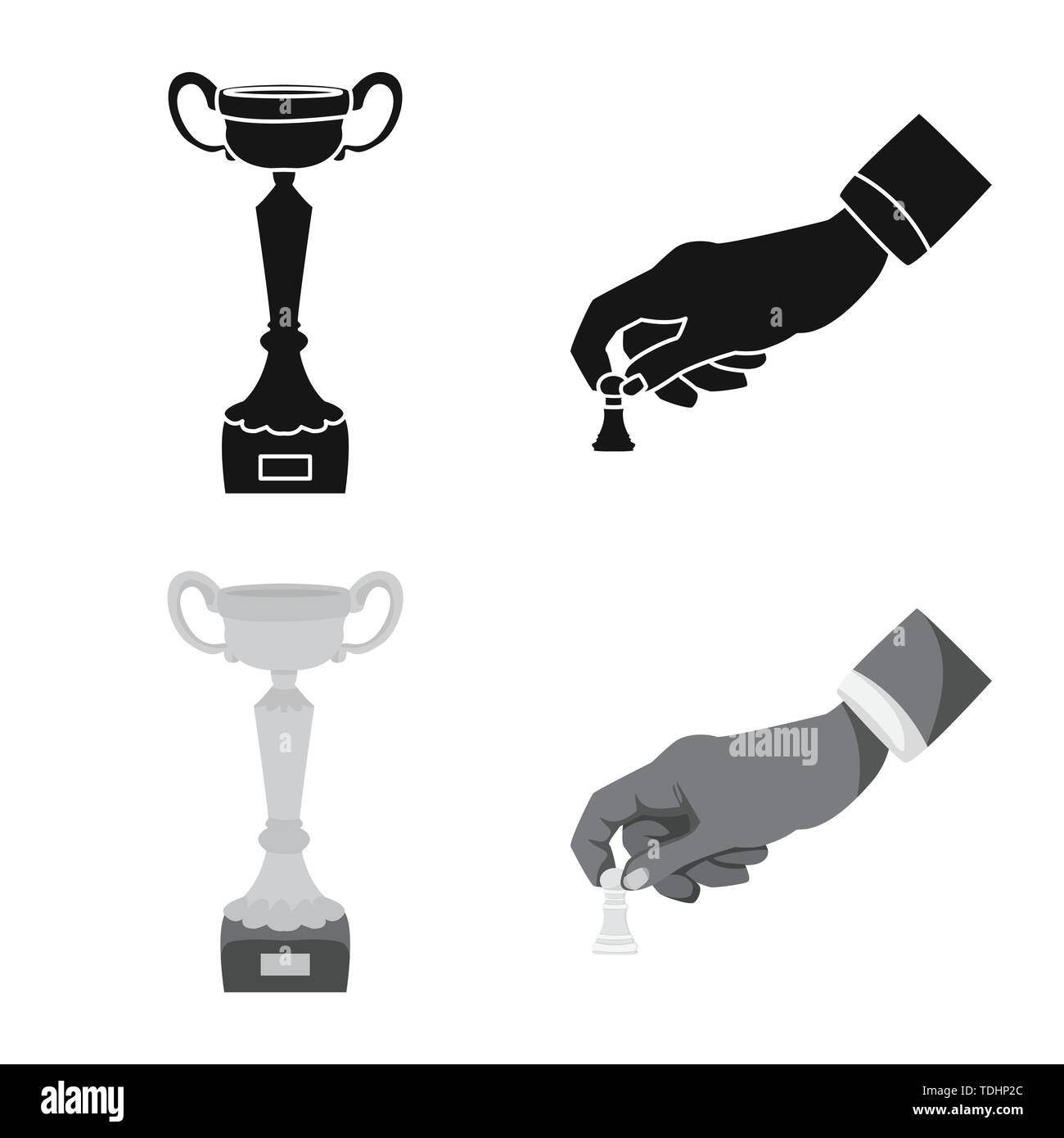 Vector design of checkmate and thin icon. Collection of checkmate and ...