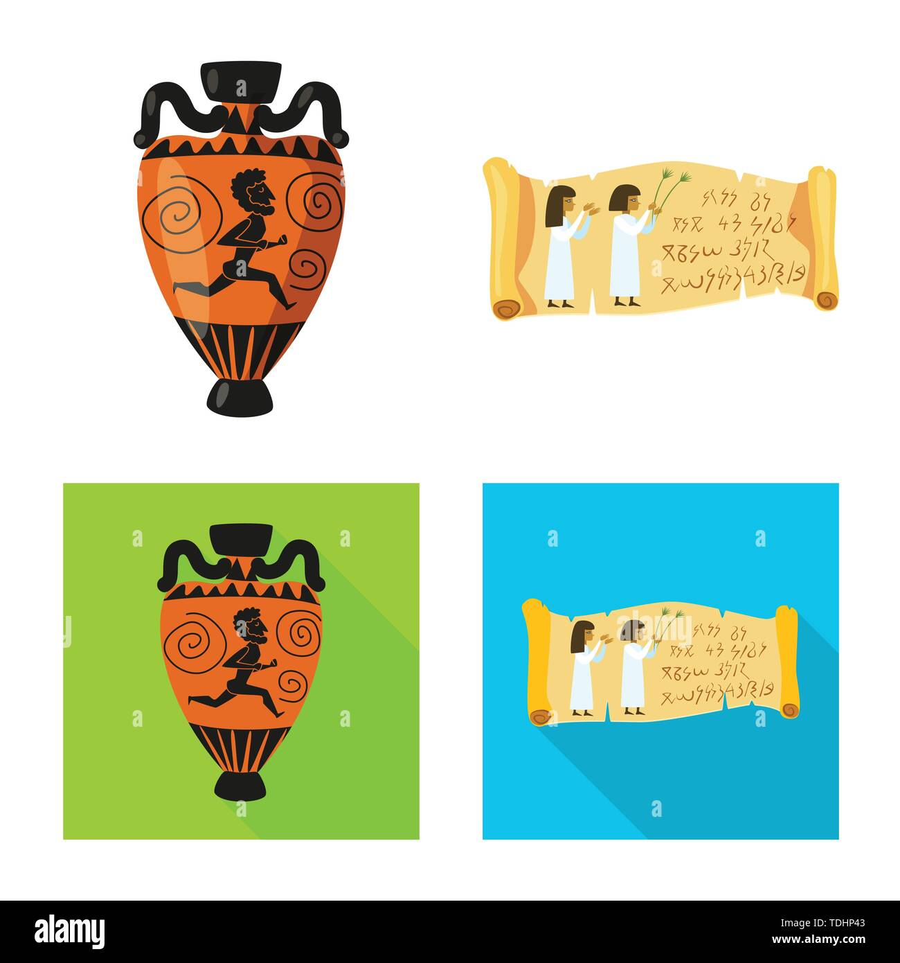 Vector design of story and items icon. Set of story and attributes ...