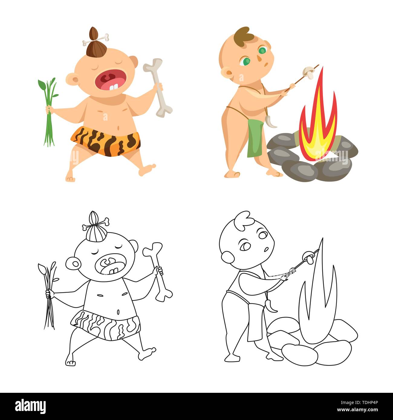 kid,prehistoric,bonfire,sweet,stones,bone,grass,game,barefoot ...