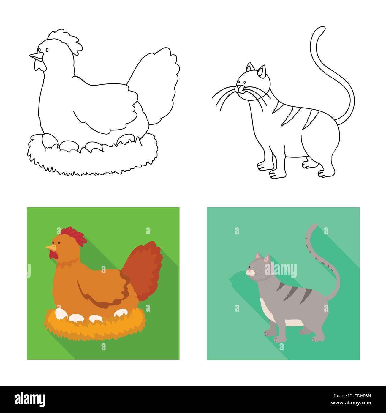 Vector design of breeding and kitchen logo. Collection of breeding and ...