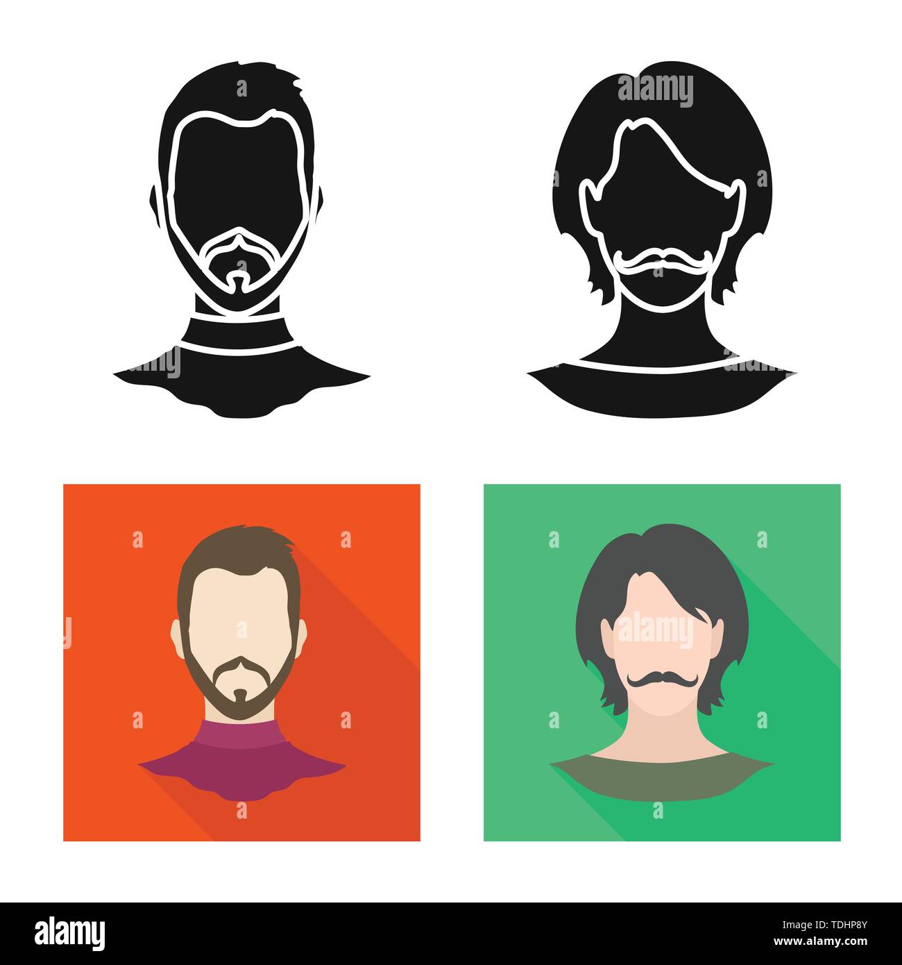 Vector illustration of professional and photo sign. Set of professional ...