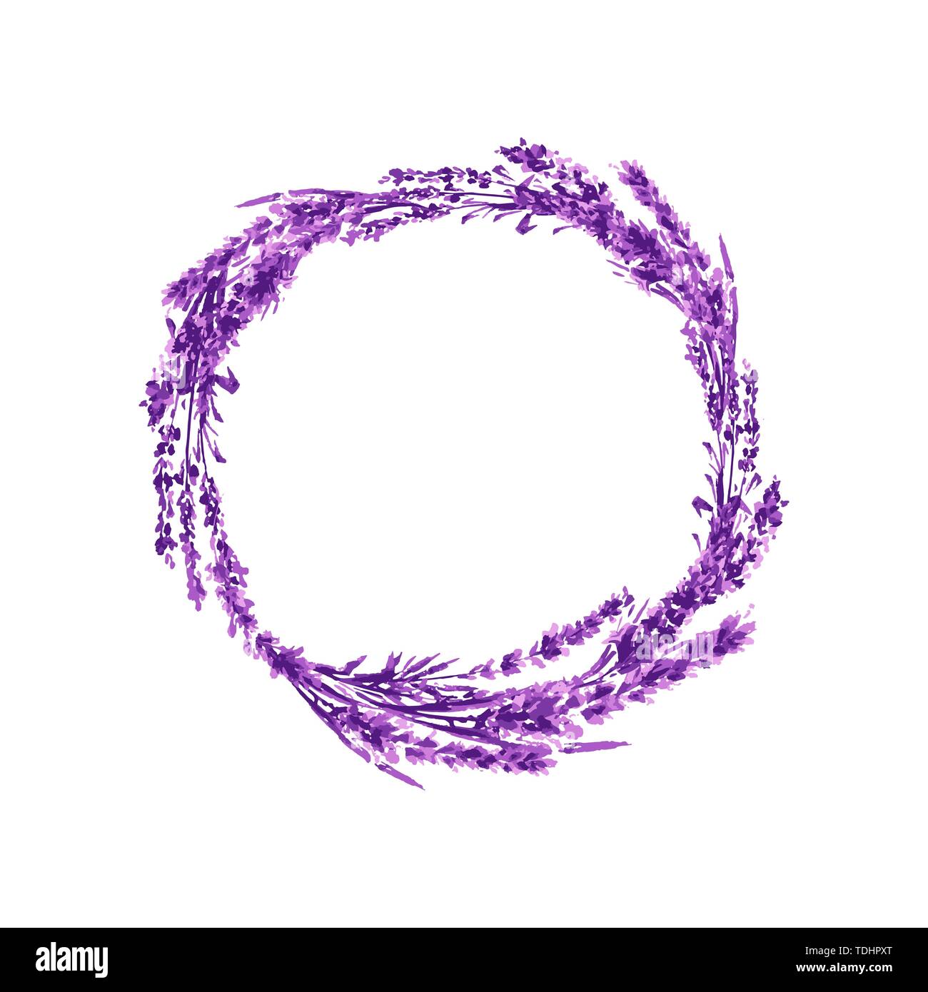 Purple floral watercolour circle hi-res stock photography and images ...