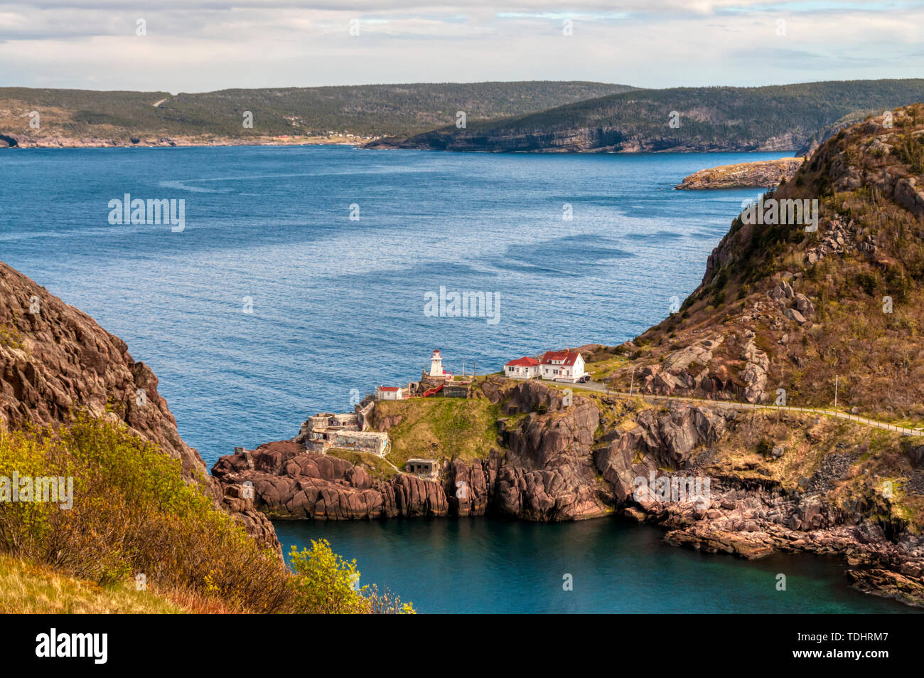 Fort Amherst at the entrance to The Narrows leading to the port and ...