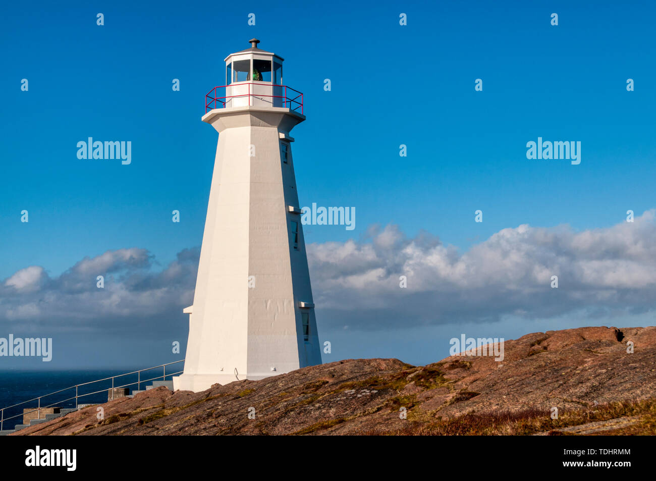 The new concrete Cape Spear Lighthouse of 1955 is close to the original 1836 lighthouse in ...