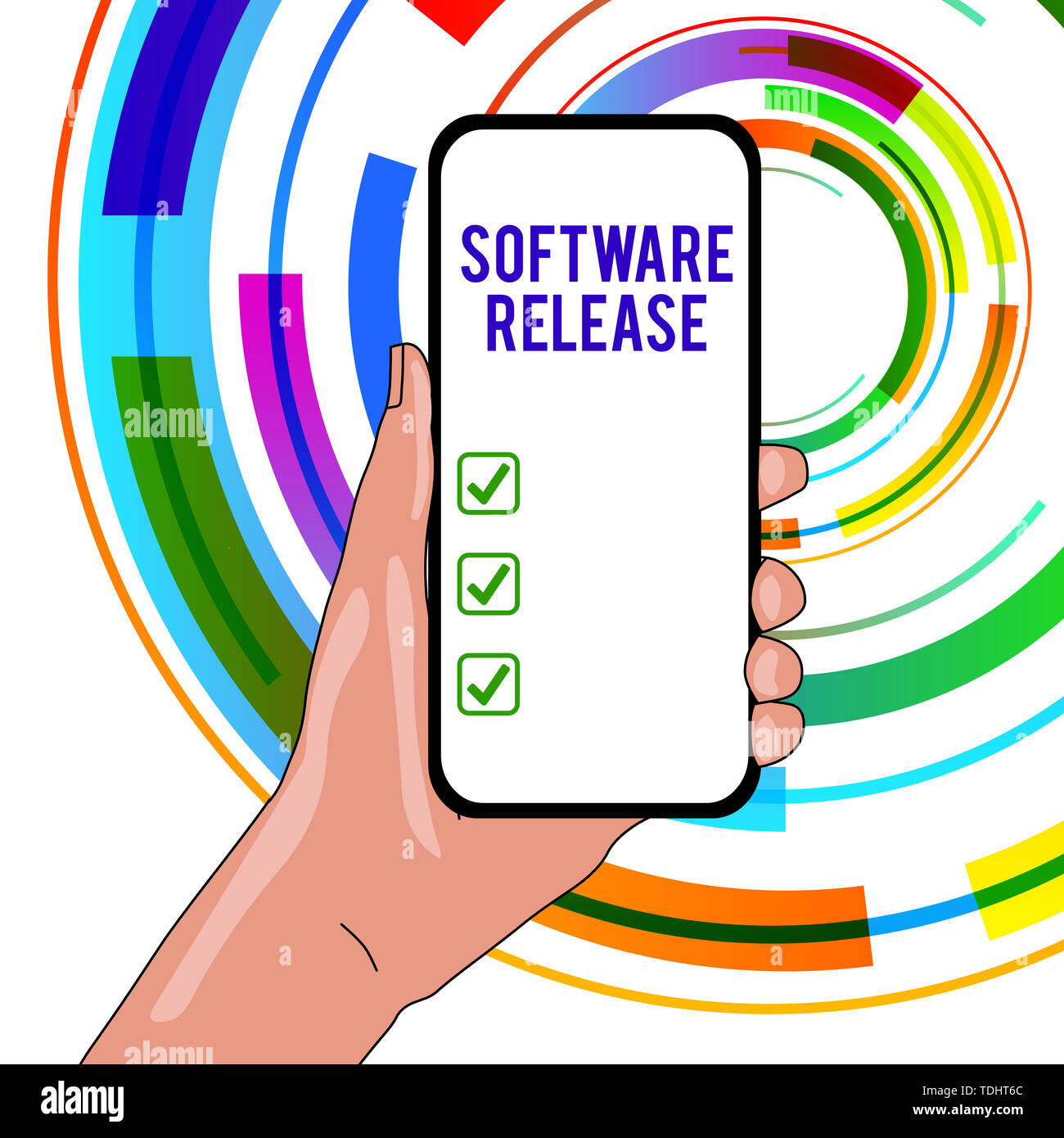 Handwriting text writing Software Release. Conceptual photo sum of ...