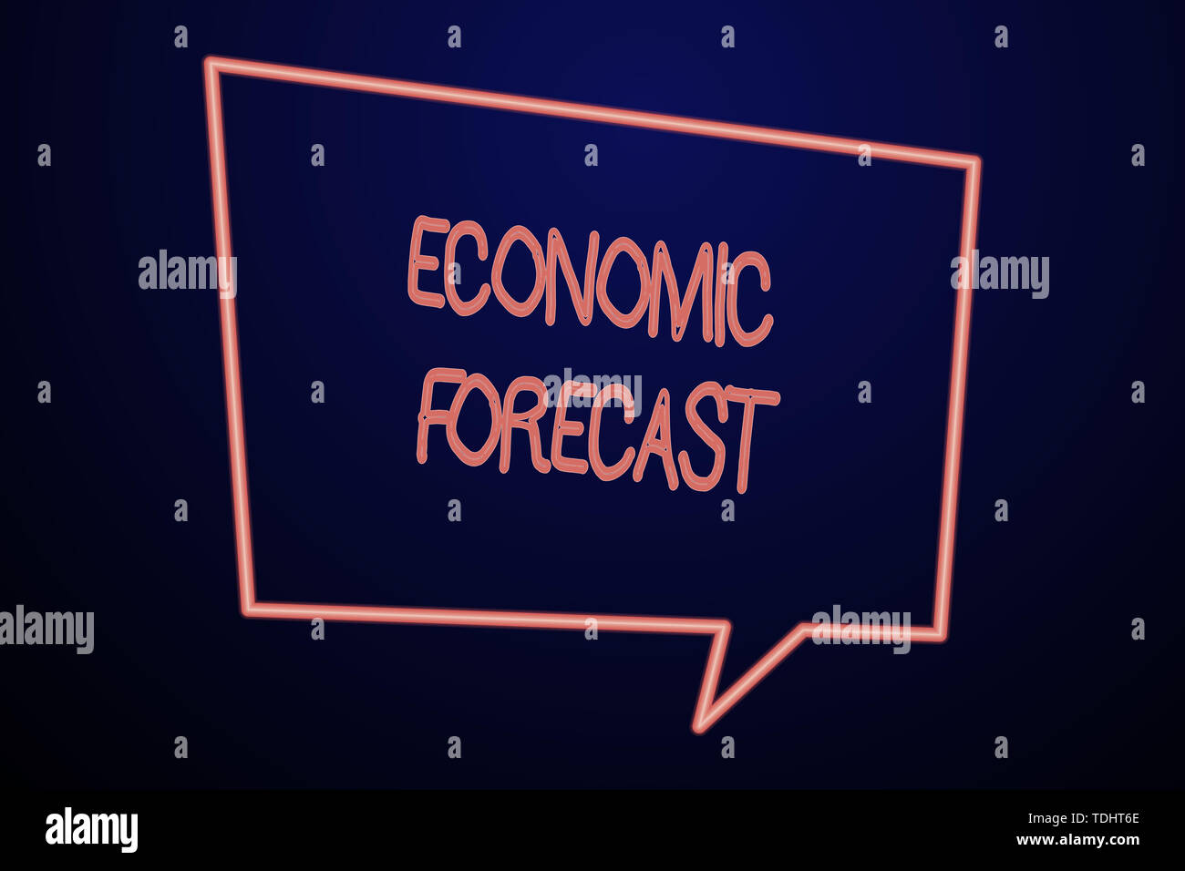 Word writing text Economic Forecast. Business photo showcasing Process ...
