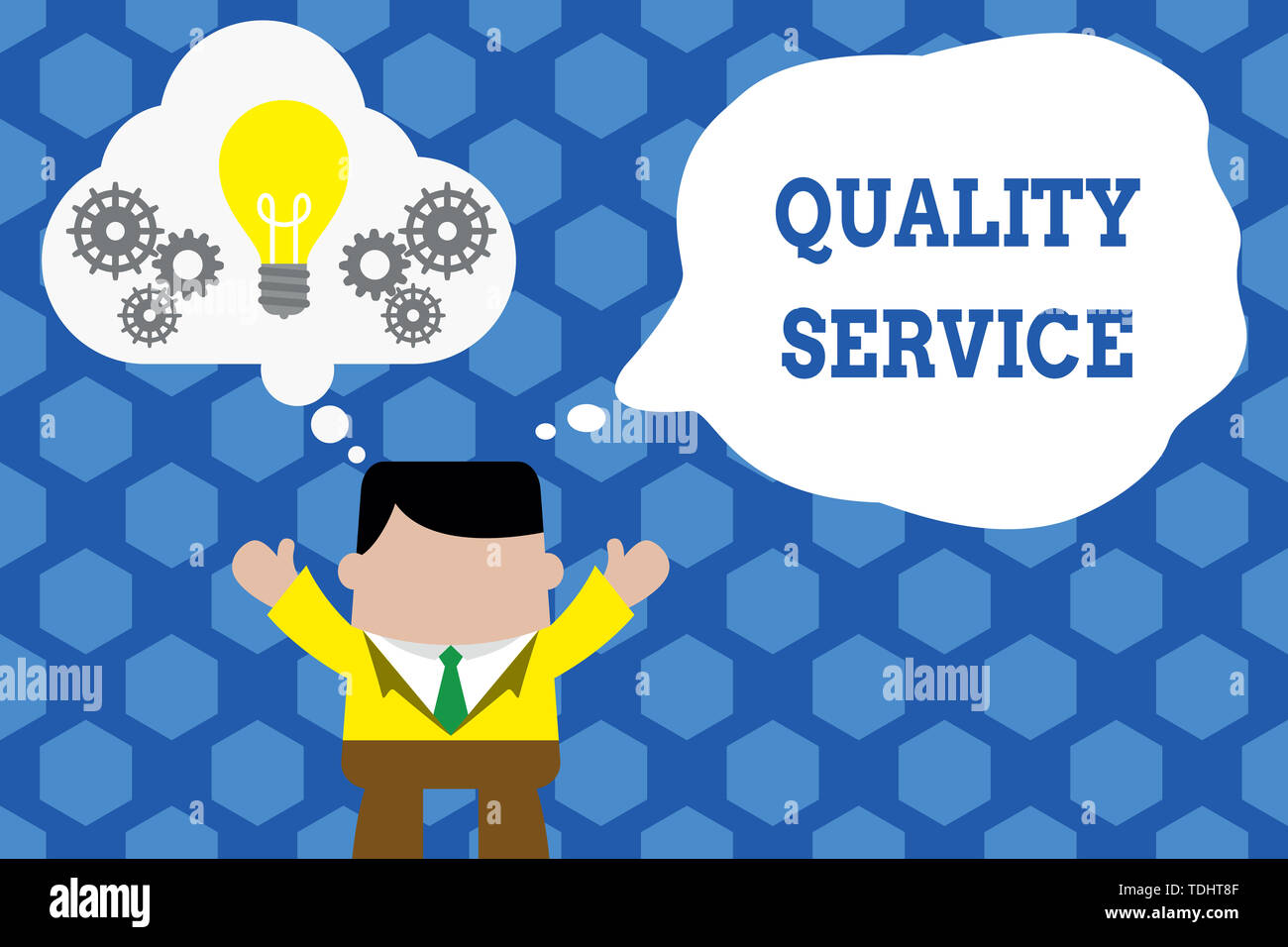 Text sign showing Quality Service. Business photo showcasing how well ...