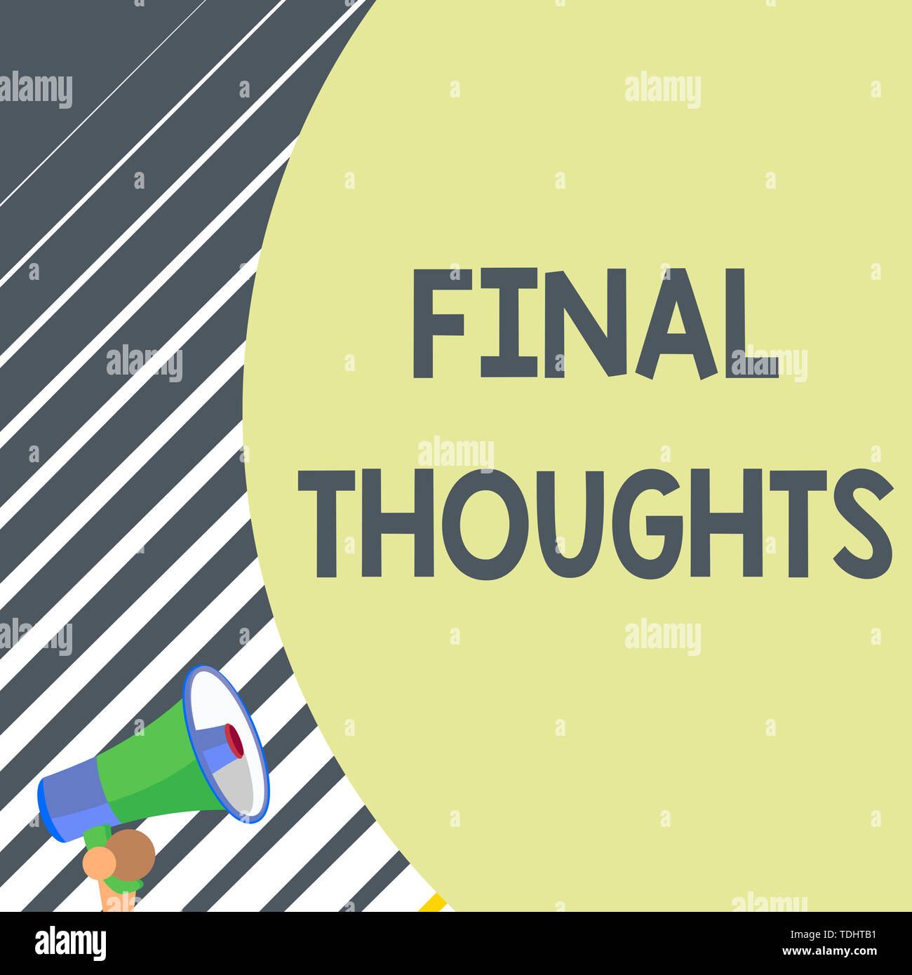 Writing note showing Final Thoughts. Business concept for the ...