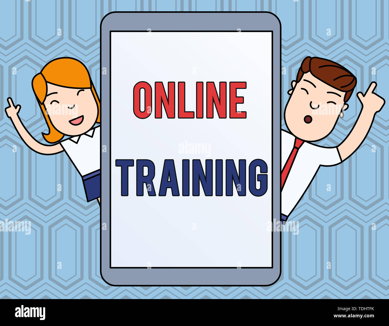 Text sign showing Online Training. Business photo text Take the ...