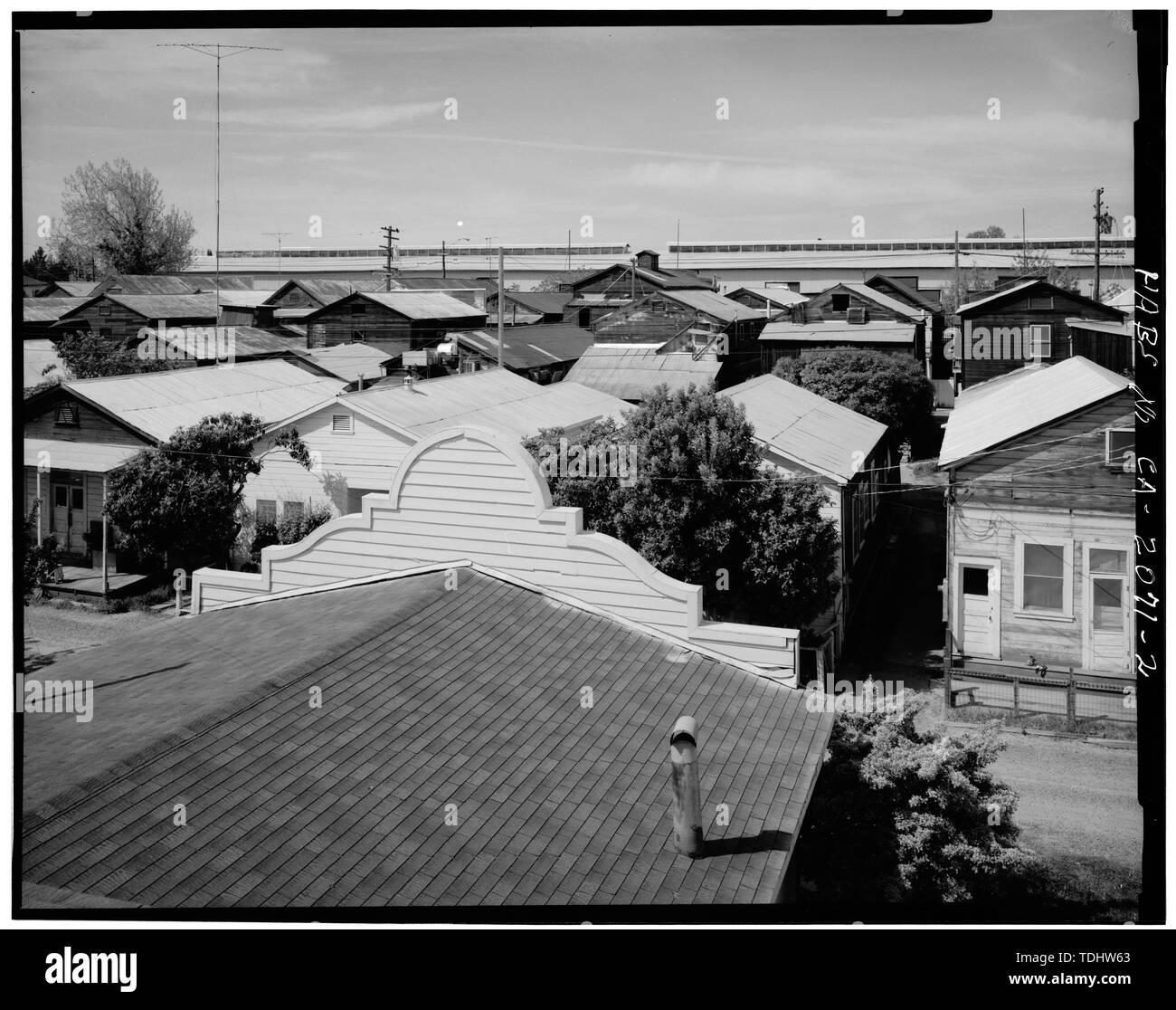 OVERALL VIEW OF TOWN LOOKING SOUTHWEST FROM ROOF OF CHRISTIAN CENTER ...