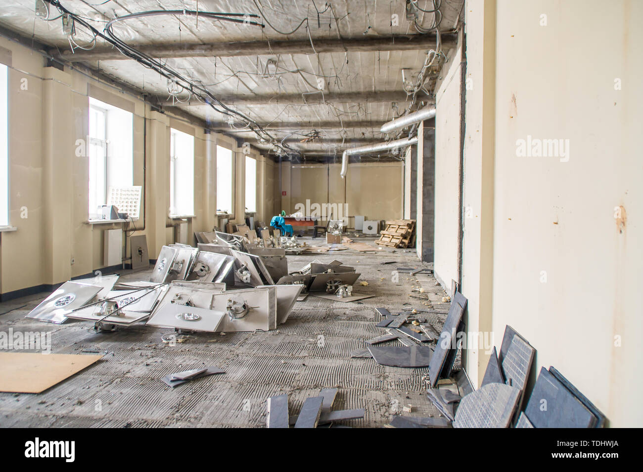 overhaul and redecoration of office space Stock Photo - Alamy