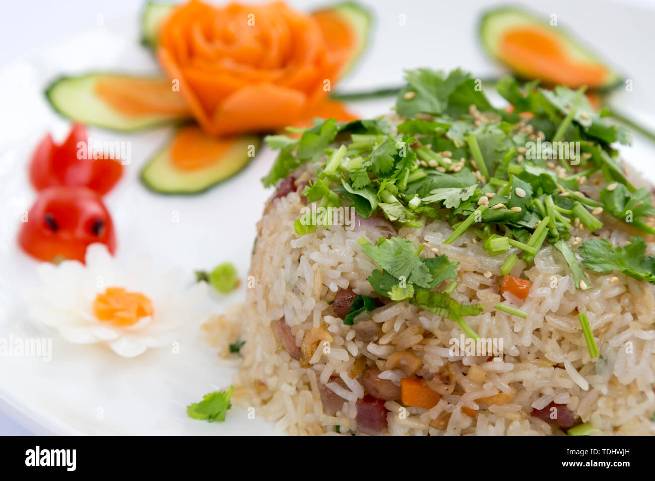 Chinese cuisine stir-fried glutinous rice Stock Photo - Alamy