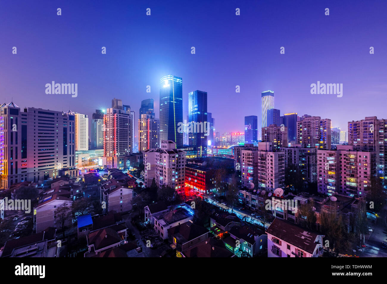 Night Scenery in Shenyang Stock Photo - Alamy