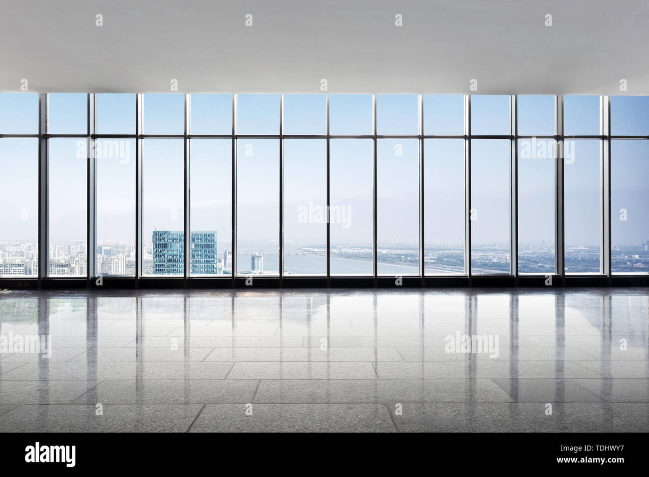 cityscape and skyline of hangzhou new city from window Stock Photo - Alamy
