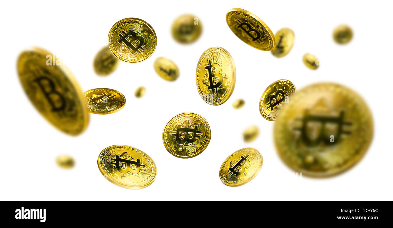 Flying gold coins hi-res stock photography and images - Alamy