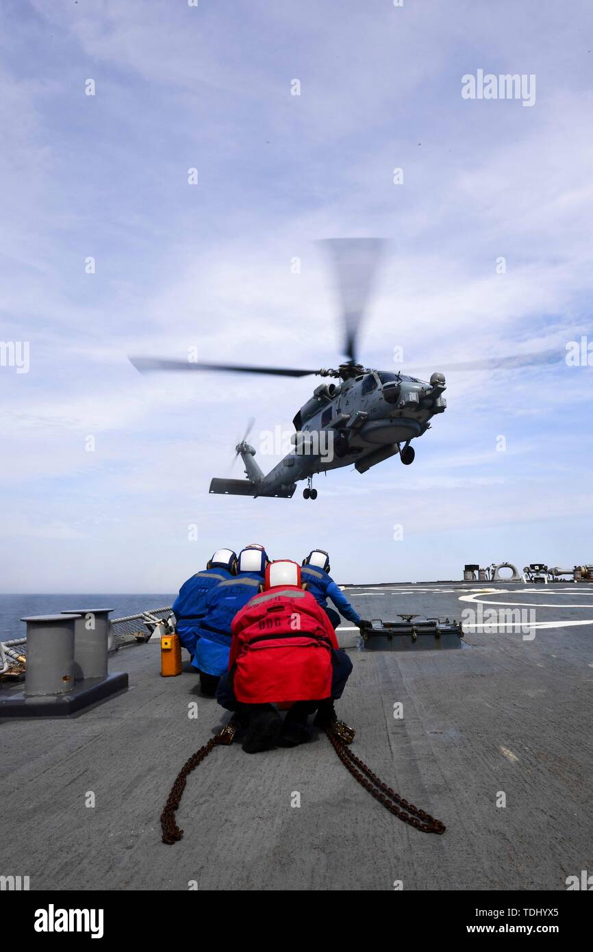 190615-N-QR145-024 BALTIC SEA (June 15, 2019) - Sailors prepare to ...
