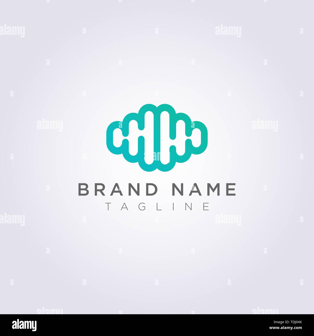 Brain logo design tech hi-res stock photography and images - Alamy