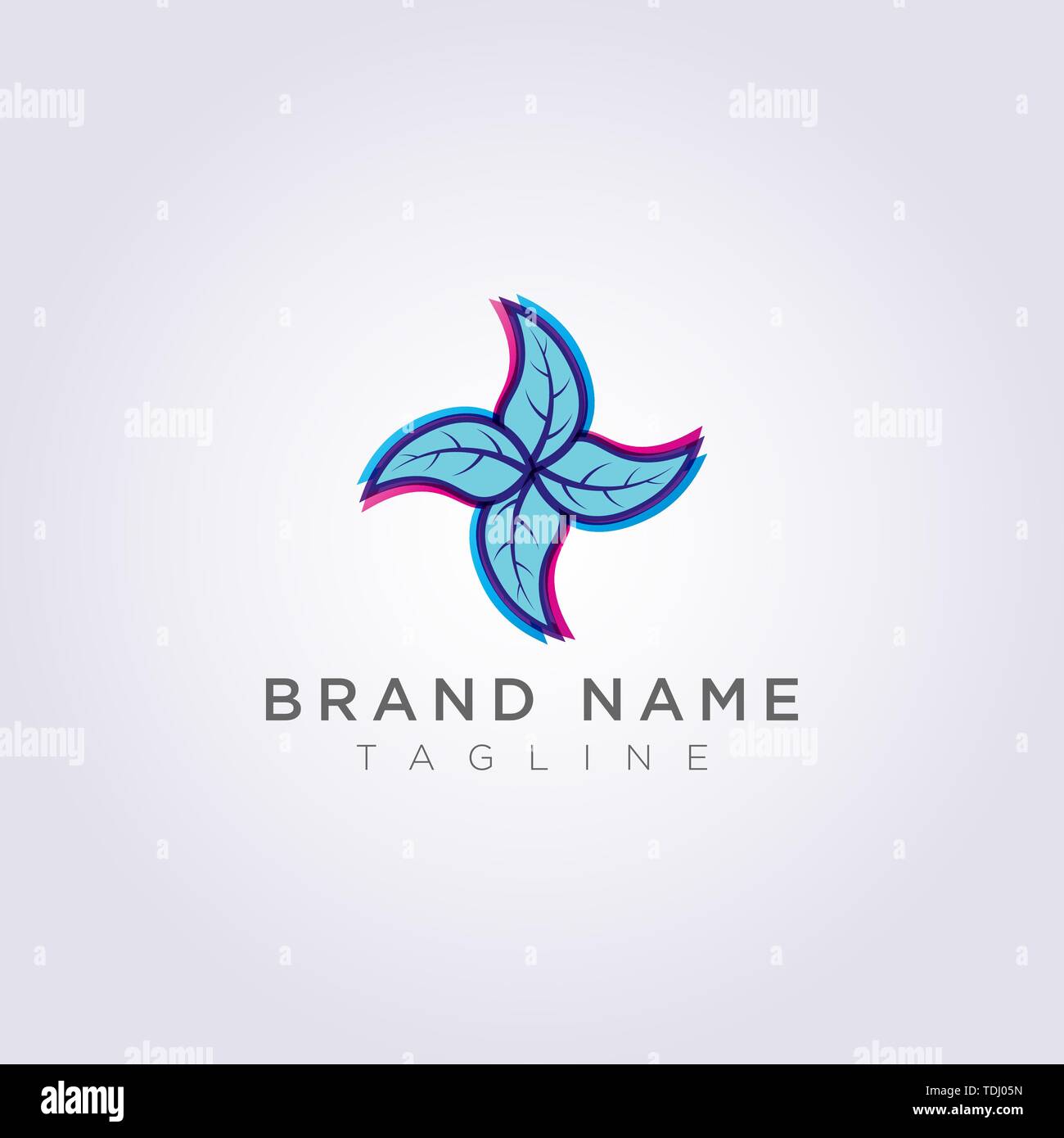 Vector Symbol Design Leaves Propeller Logo Icon Stock Vector Image ...