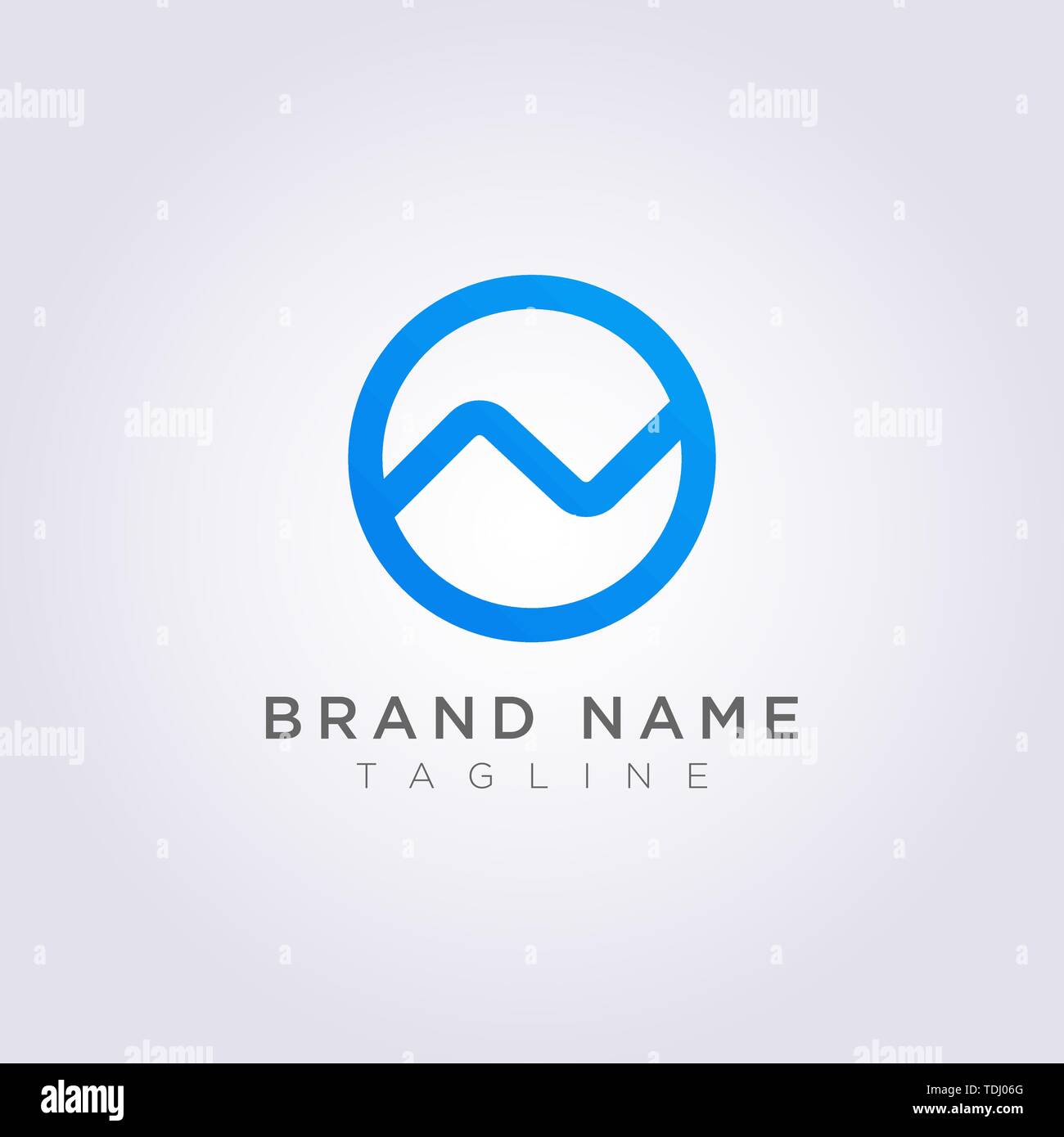 Design Logo Icon The letter N is combined with a circle Stock Vector ...