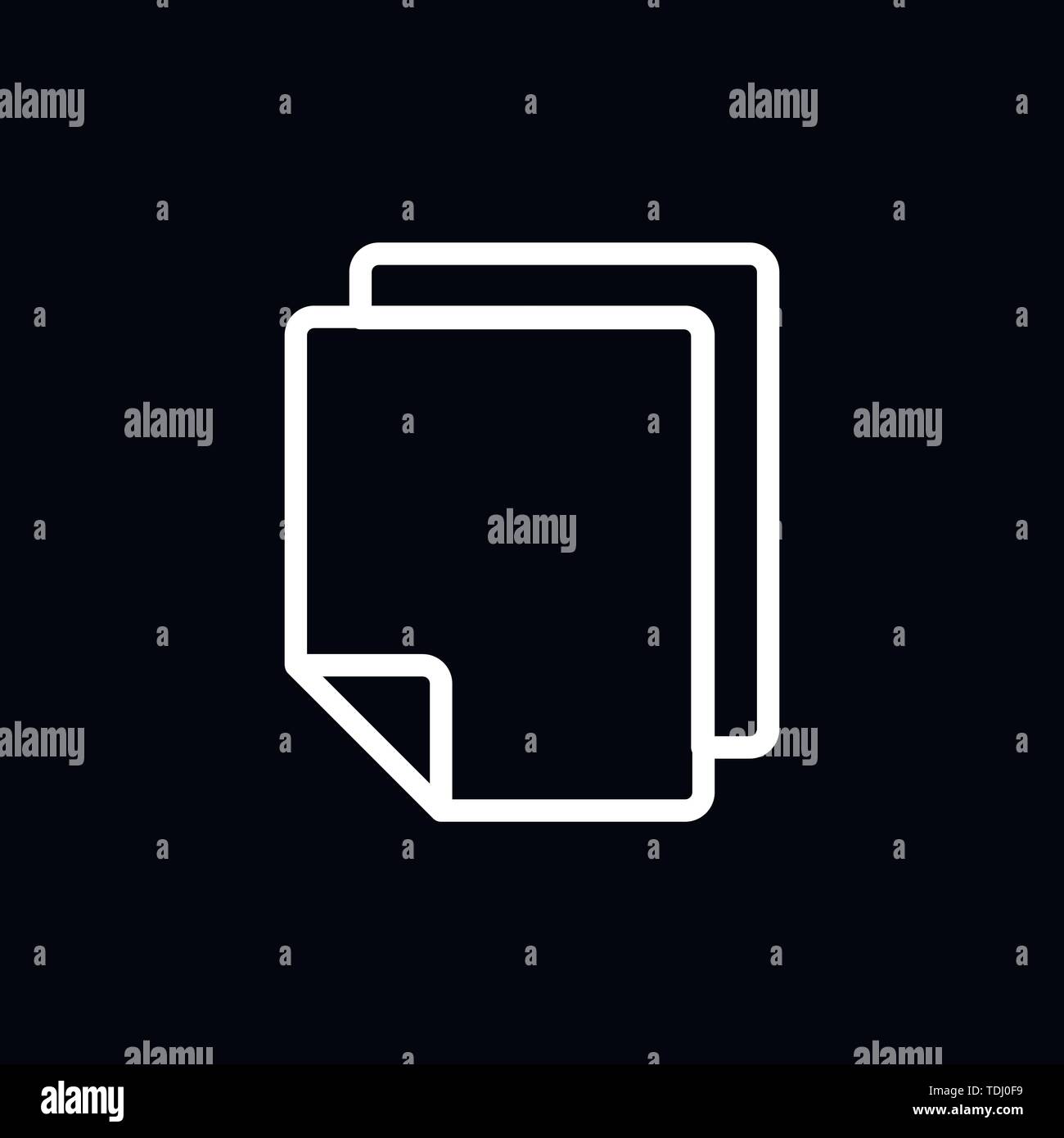 Copy icon. Duplicate app sign. Simple User interface element. EPS10 vector Stock Vector Image ...