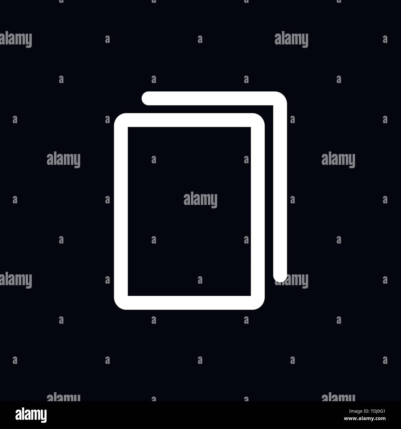 Copy icon. Duplicate app sign. Simple User interface element. EPS10 vector Stock Vector Image ...